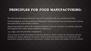 Unethical practices during food production | PPTX