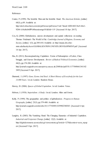 Written Example: Geographies of Development | DOCX