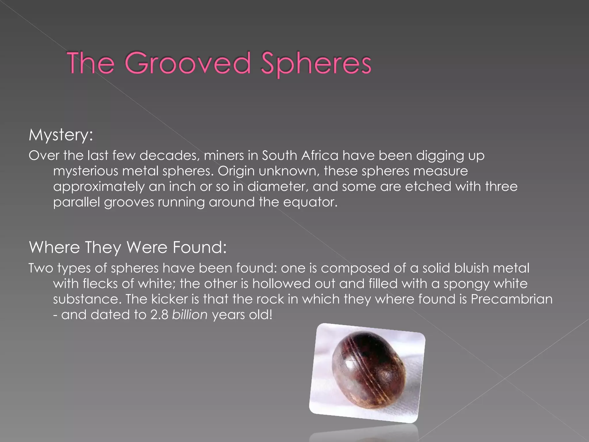 Unexplained artifacts | PPT