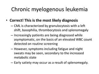 Unexplained leukocytosis in an adult | PPTX