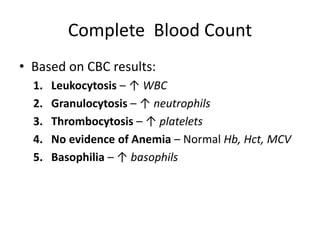 Unexplained leukocytosis in an adult | PPTX