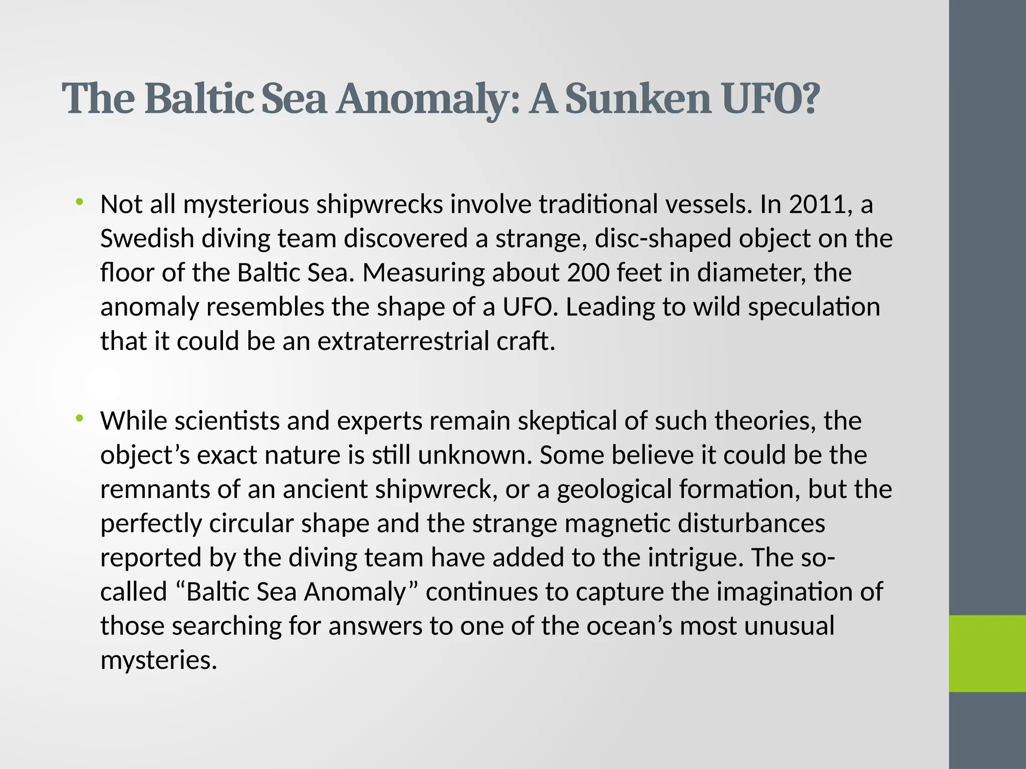 Unexplained Shipwrecks Mysteries Beneath the Sea.pptx