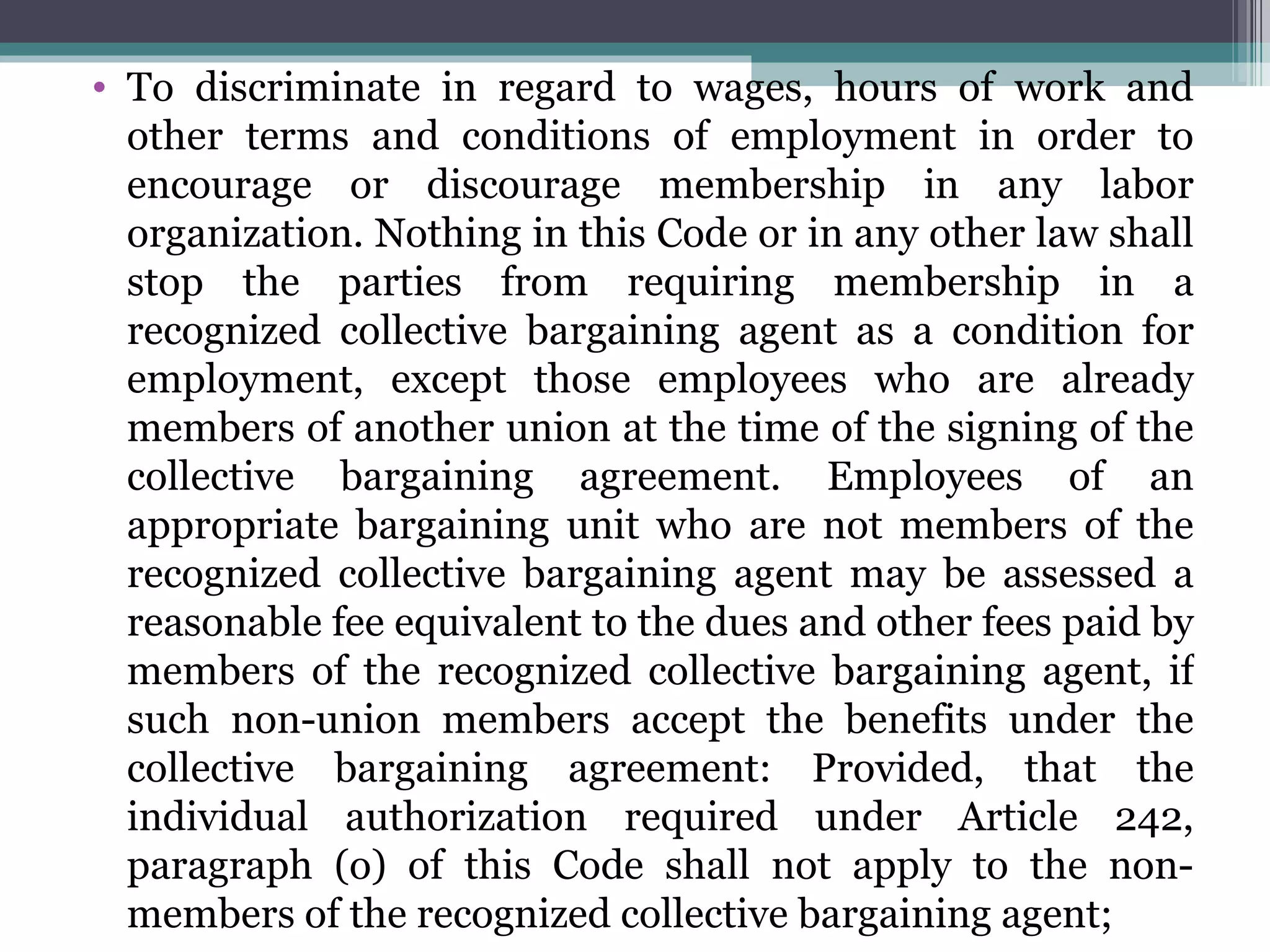 Unfair Labor Practices | PPT