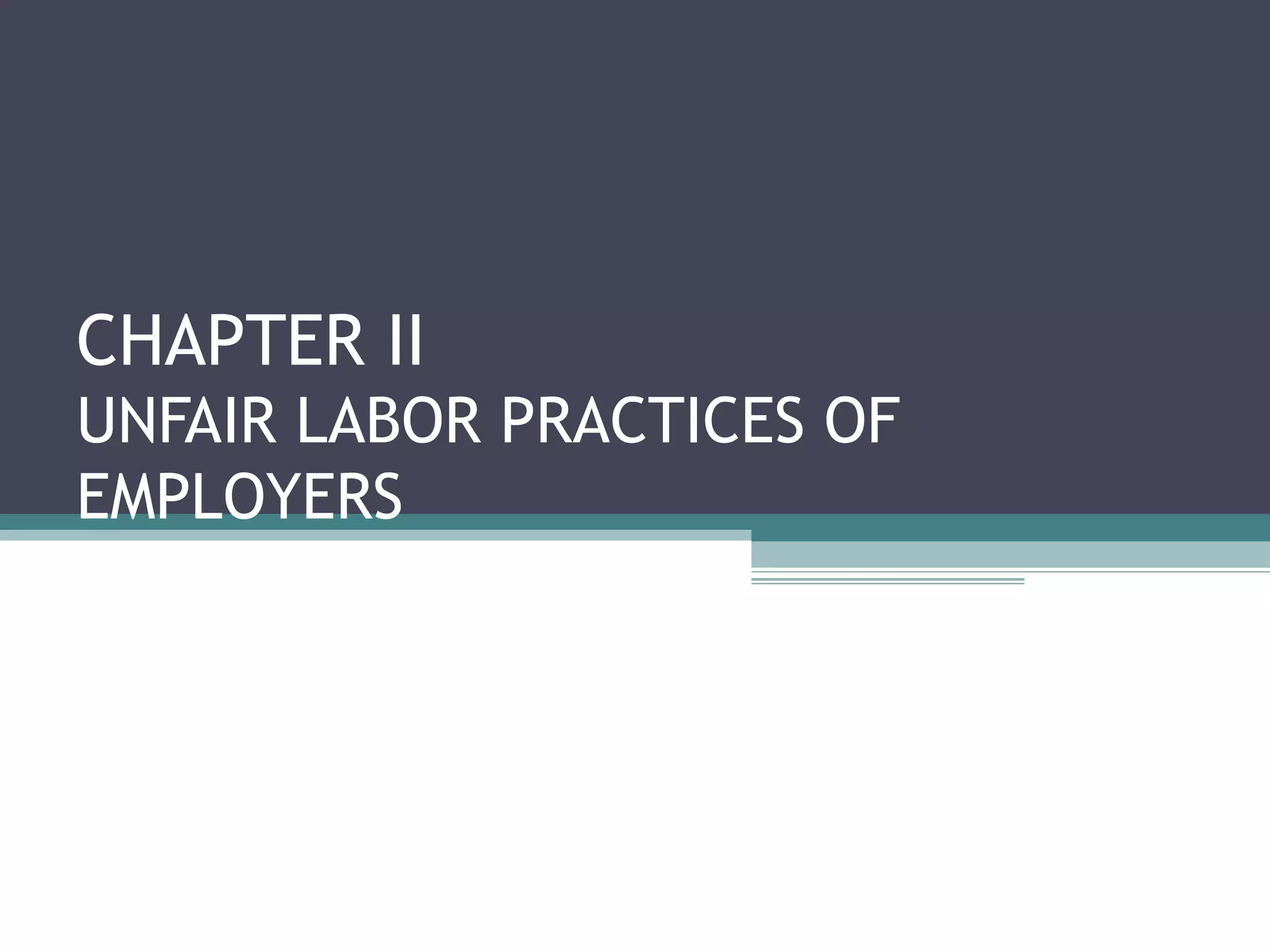 Unfair Labor Practices | PPT