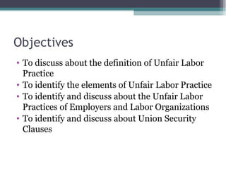 Unfair Labor Practices | PPT
