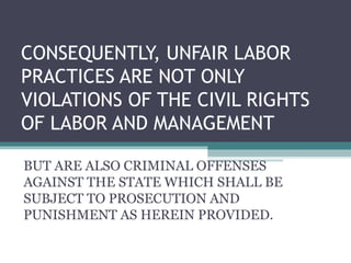 Unfair Labor Practices | PPT