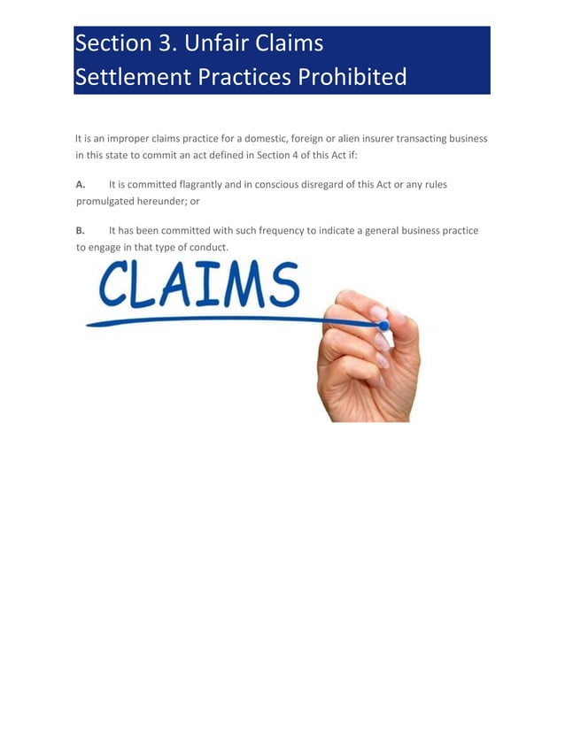 Unfair claims-settlement-practices-act | PDF