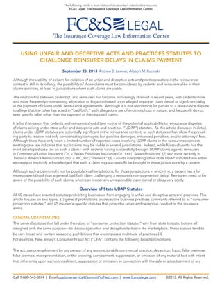 Using Unfair and Deceptive Acts and Practices Statutes to Challenge ...