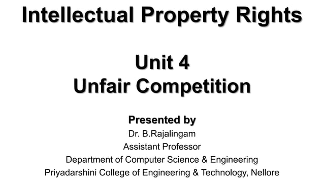 Unfair competition | PPT