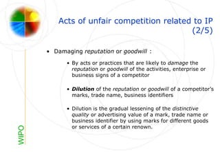 Unfair Competition in IPR for science and | PPT