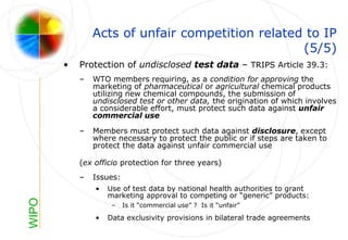 Unfair Competition in IPR for science and | PPT