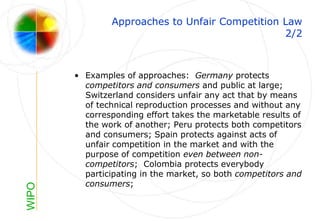 Unfair Competition in IPR for science and | PPT