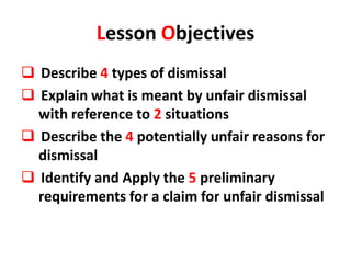 Unfair dismissal | PPTX