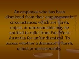 Unfair dismissal | PPTX