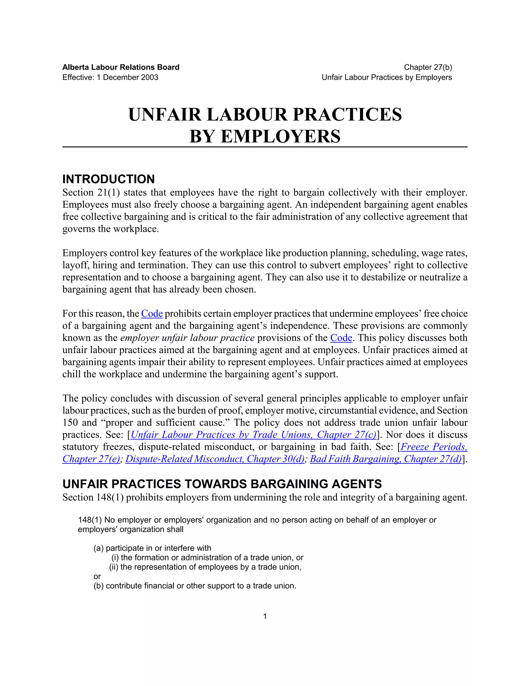 Unfair labor practices by employees | PDF