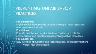 Unfair labor Practices ULP An Overview of Labor Standards and Employee ...