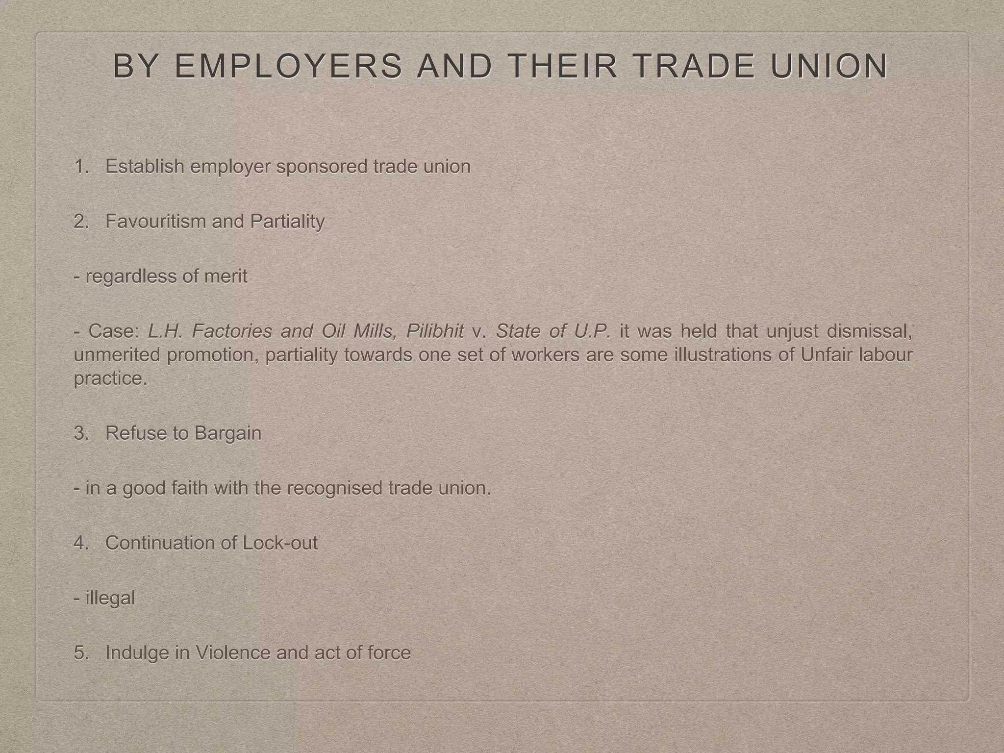 Unfair labour practices | PPTX