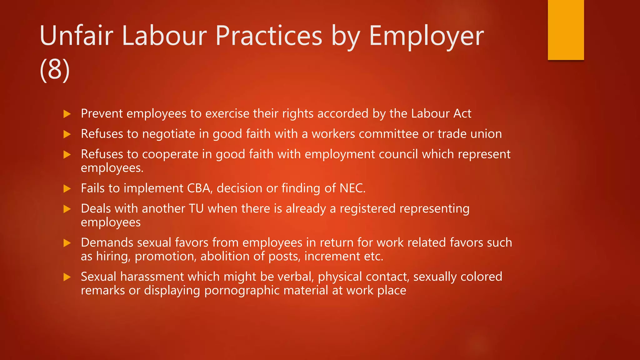 LABOUR LAW AND HUMAN RESOURCES...Unfair labour practices and ...