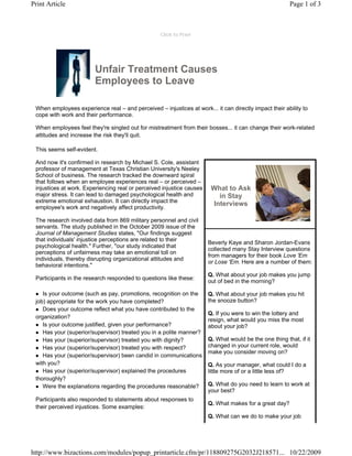 Unfair treatment | PDF