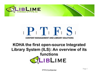 KOHA the first open-source Integrated Library System (ILS): An overview ...