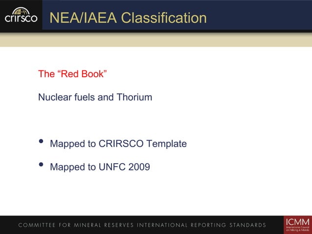The relationship between the CRIRSCO Template 2013 and the United ...