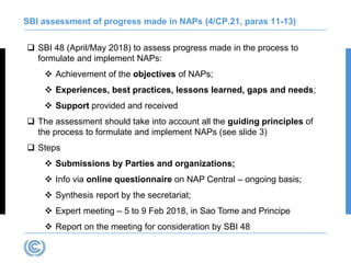 UNFCCC Overview of Process to Formulate and Implement NAPs - National ...