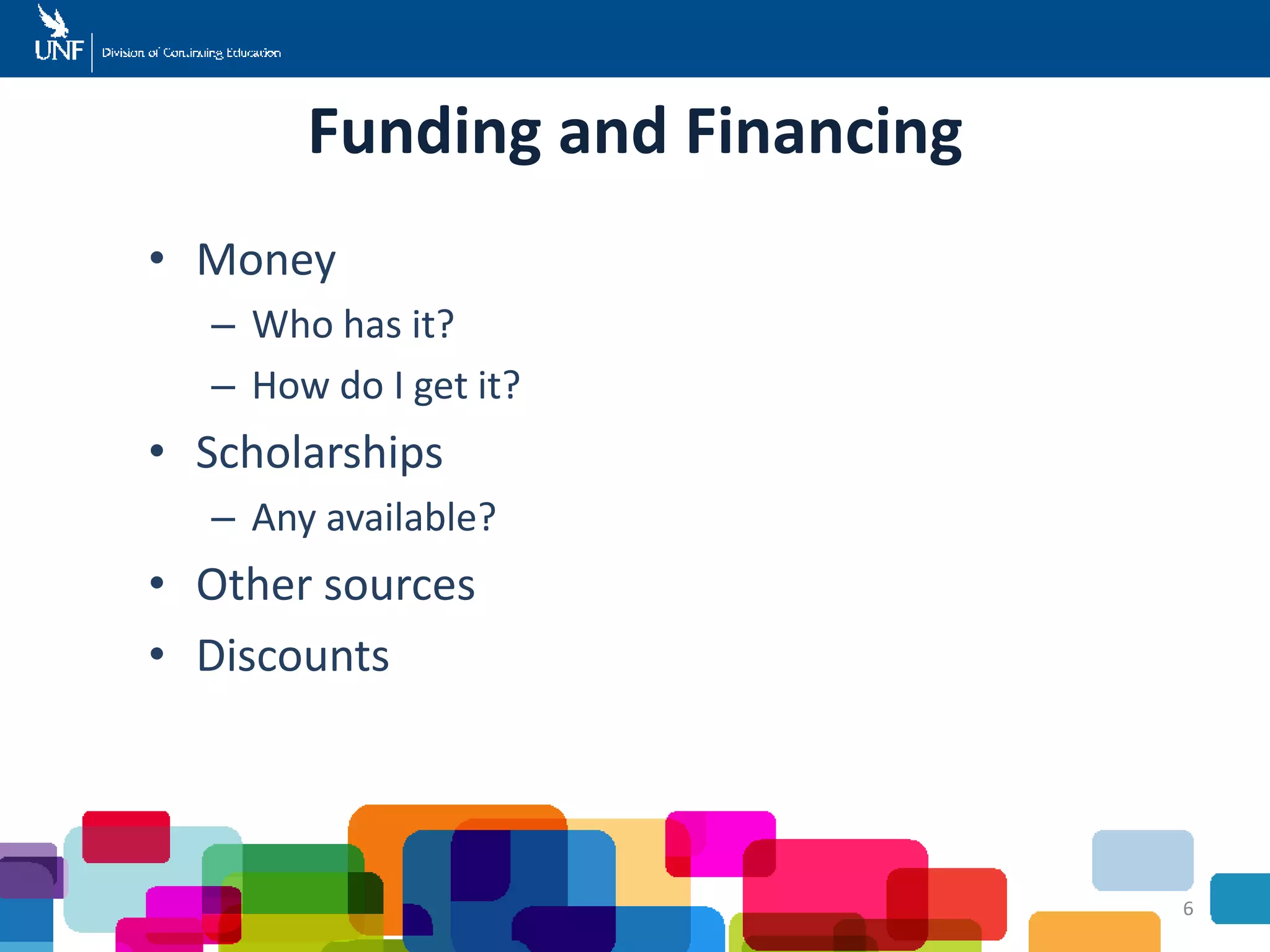UNF Division of Continuing Education Certified Financial Planner ...