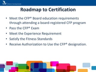 UNF Division of Continuing Education Certified Financial Planner ...