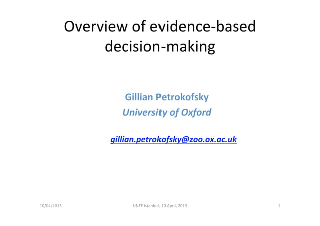 Overview of evidence‐based decision‐making | PPT