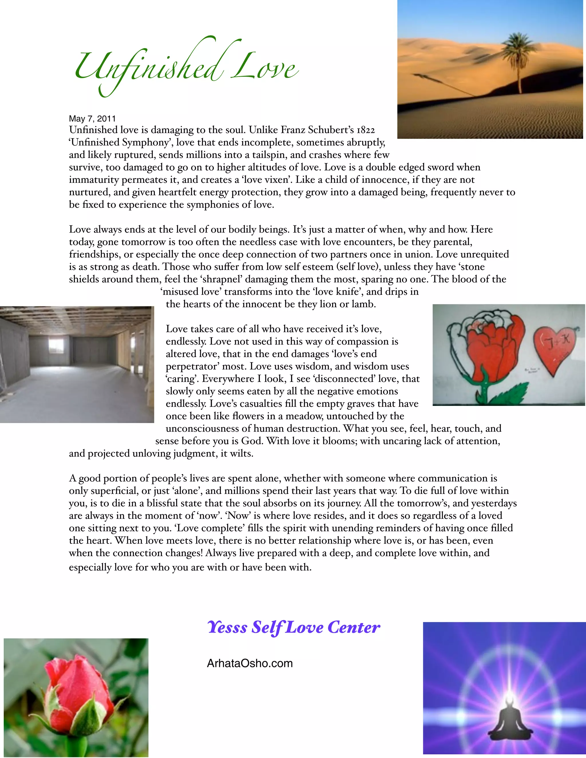 Unfinished love | PAGES