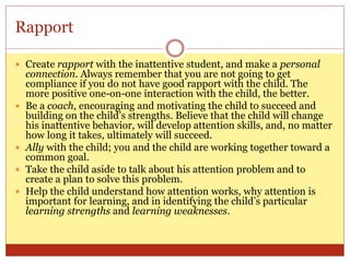 Helping the Unfocused Mind: Teaching Strategies for Students with ...