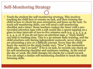 Helping the Unfocused Mind: Teaching Strategies for Students with ...