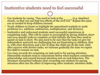 Helping the Unfocused Mind: Teaching Strategies for Students with ...