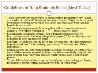 Helping the Unfocused Mind: Teaching Strategies for Students with ...