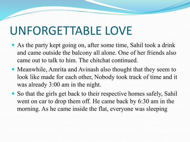 Unforgettable love ppt | PPT
