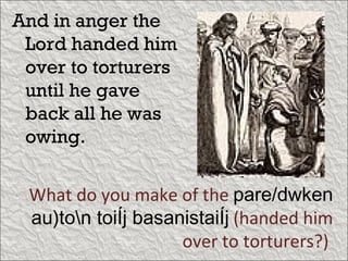 parable of the unforgiving servant | PPT