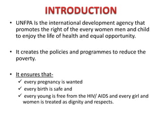 UNFPA (united nation fund for population activities) | PDF