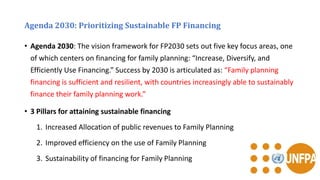 Sustainable FP Financing and Agenda 2030 : Emerging Approaches and ...