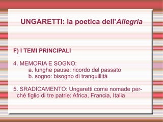 Ungaretti poetica allegria | PDF