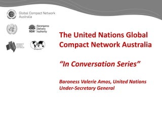 In Conversation with Baroness Amos Speech | PPT