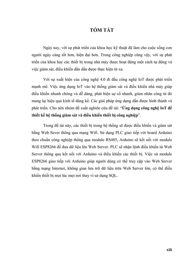 Thiết kế hệ thống giám sát và điều khiển thiết bị công nghiệp, HAY | PDF