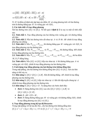 Ứng dụng phương tích và trục đẳng phương vào bài toán hình học phẳng | PDF