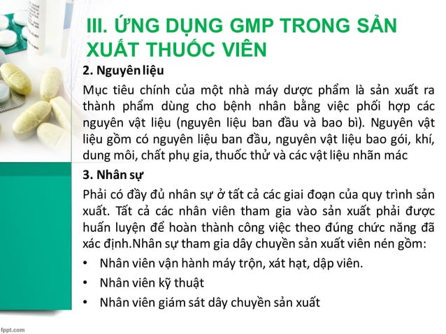 Ung dung gmp trong san xuat vien nen bao phim | PPT