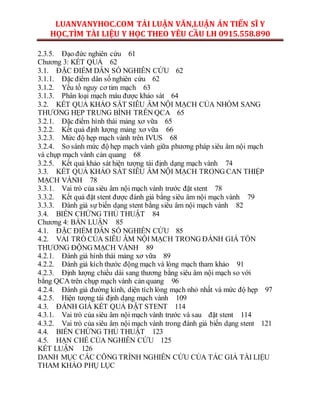 Ung dung sieu am noi mach trong chan doan va dieu tri can thiep benh ...