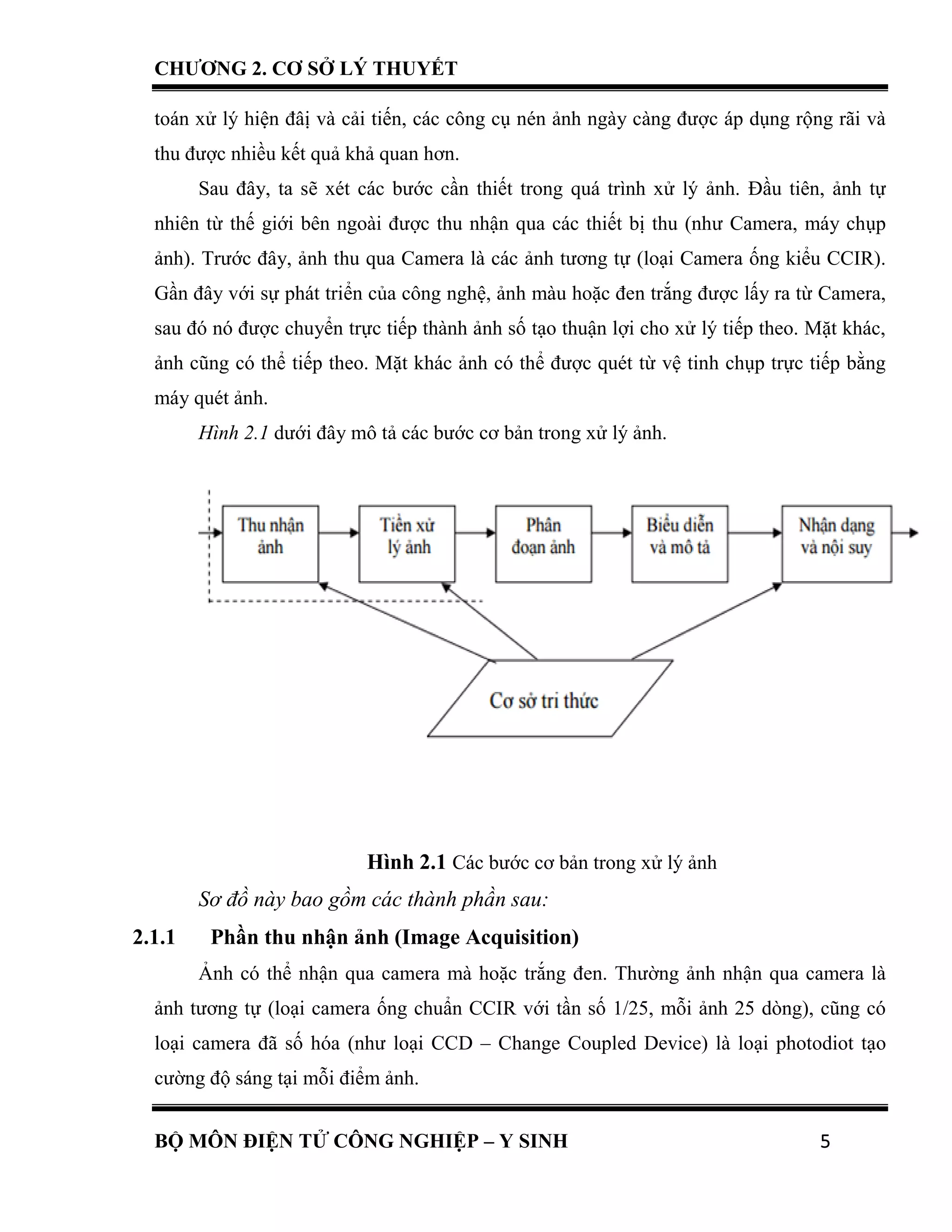 Đề tài: Ứng dụng xử lý ảnh thiết kế mạch chống trộm thông minh | PDF