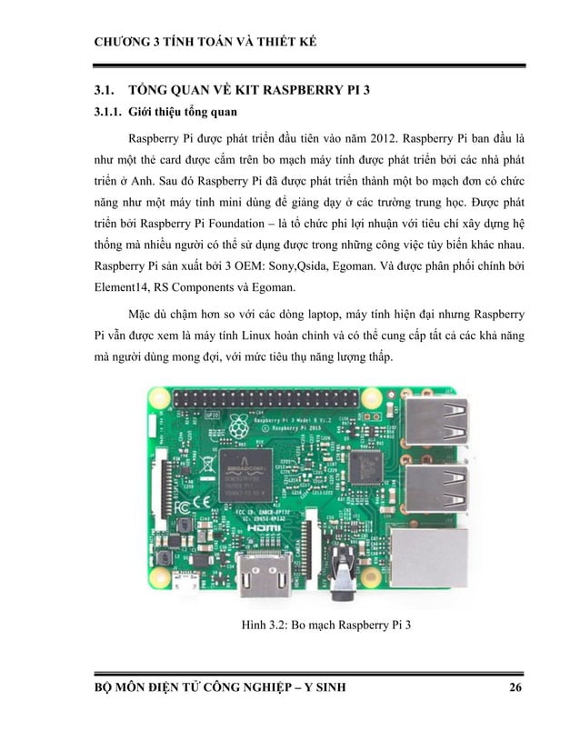 Đề tài: Ứng dụng xử lý ảnh phát hiện ngủ gật dùng Kit Raspberry | PDF