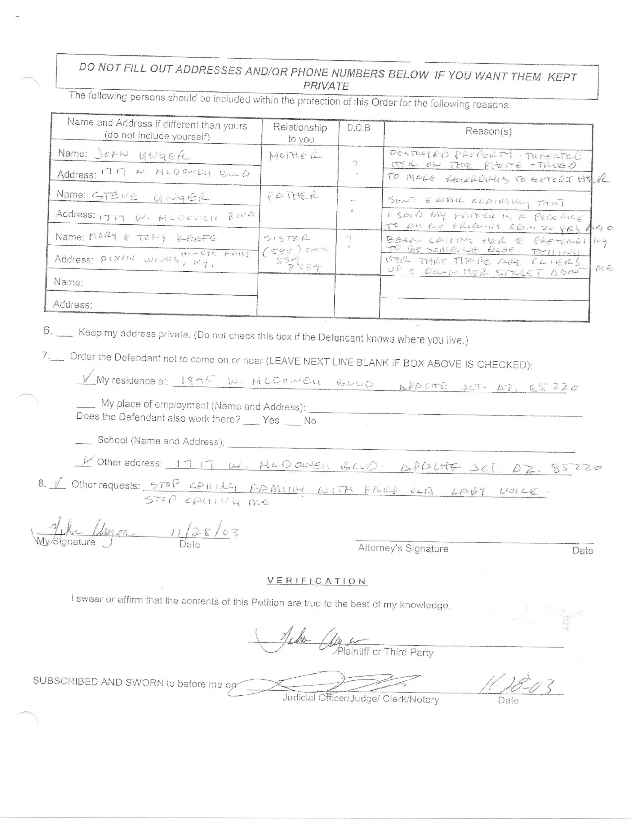 ED Magedson Injunction against harassment | PDF