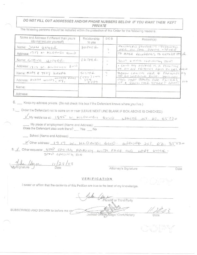 ED Magedson Injunction against harassment | PDF