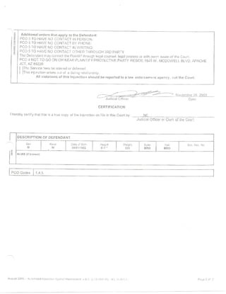 ED Magedson Injunction against harassment | PDF