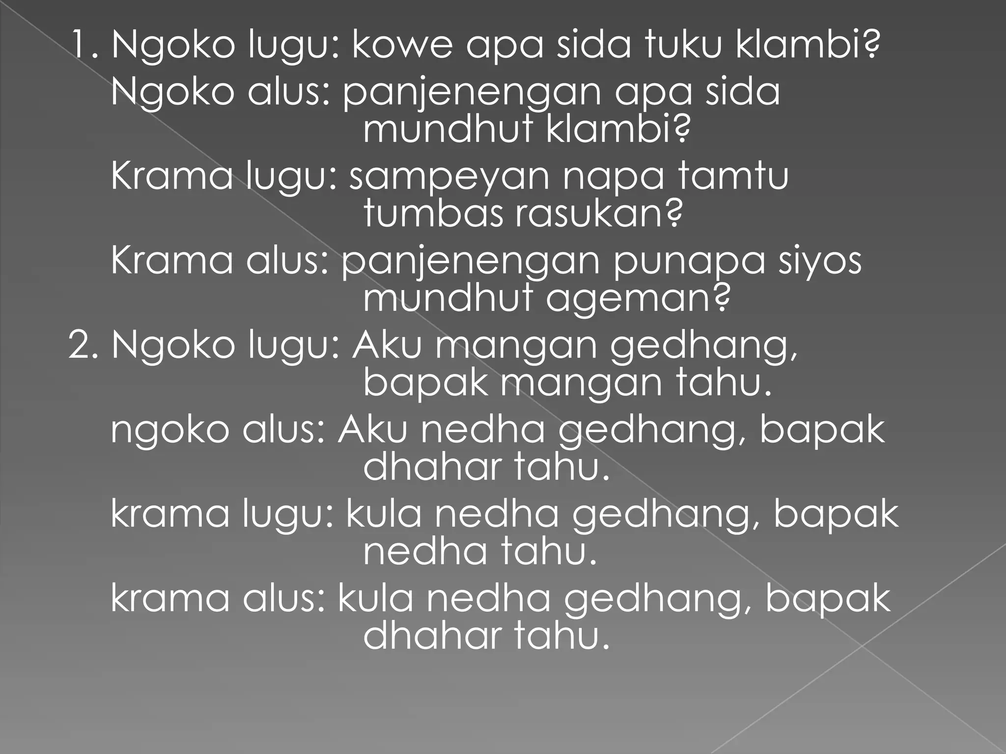 Unggah ungguh basa jawa | PPTX